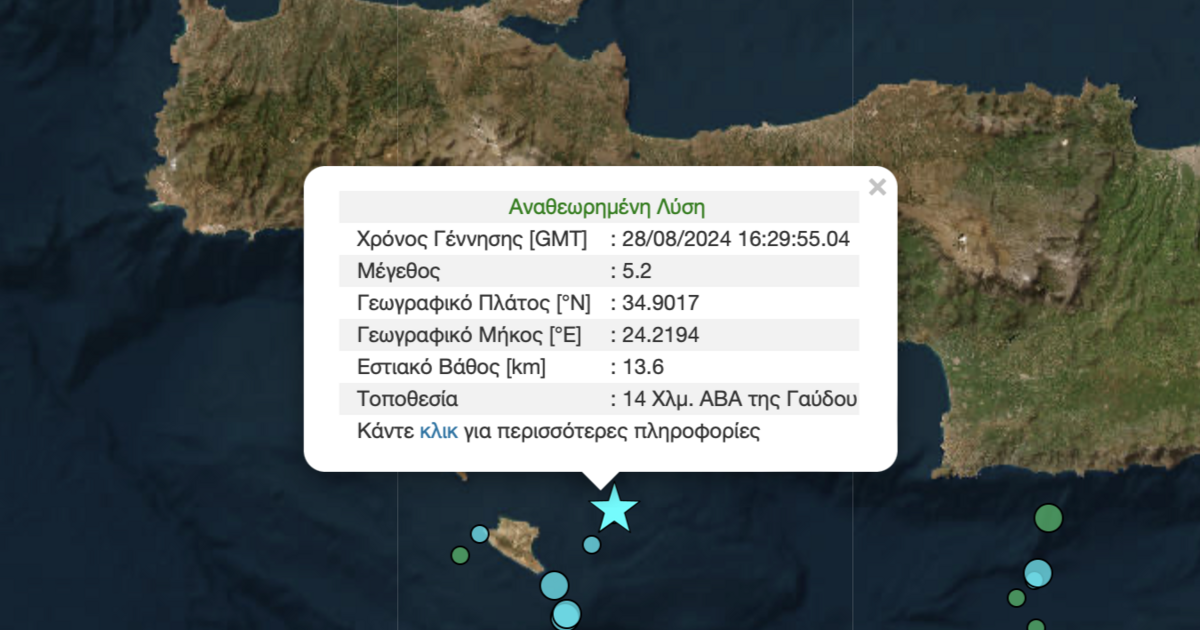 Ευθ. Λέκκας για σεισμό στη Γαύδο: Παρακολουθούμε την εξέλιξη - Δεν ...
